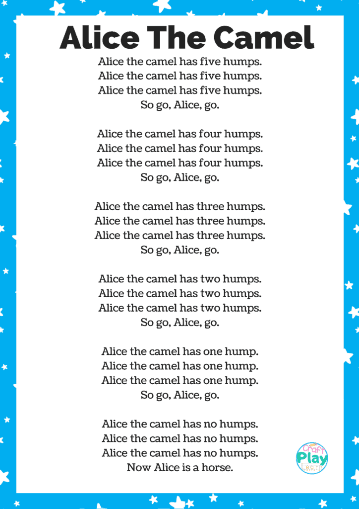 Alice The Camel: Lessons and Activities - Craft Play Learn