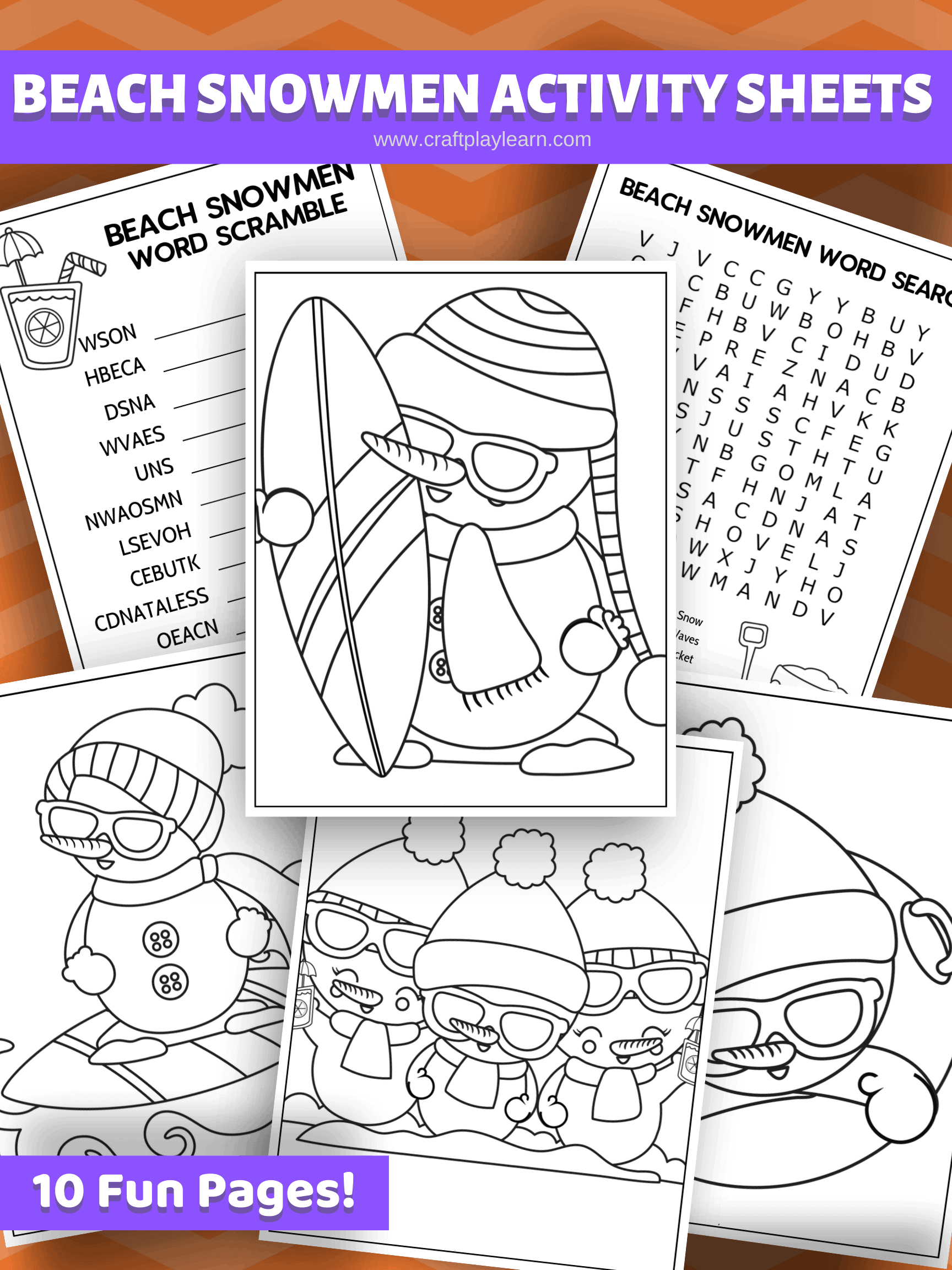 Free Snowman Activity Sheets for Kids - Craft Play Learn