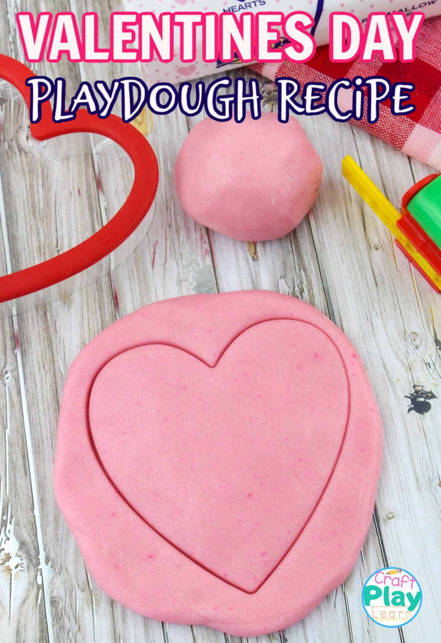 Super Easy Valentines Day Play Dough Recipe - Craft Play Learn