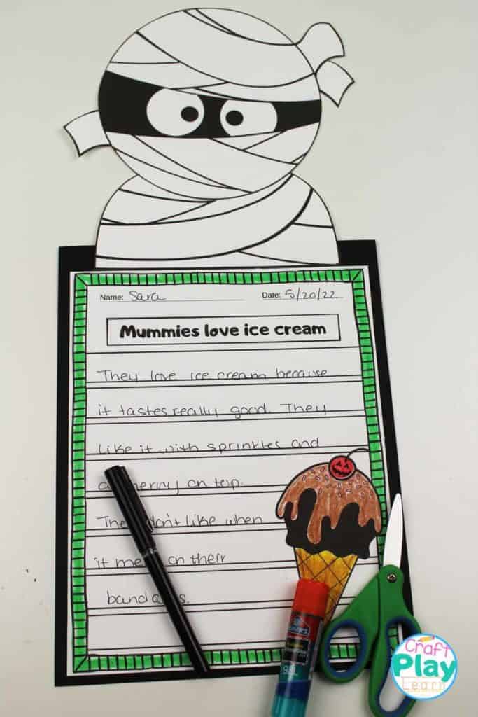 Mummy Craft Activity And Writing Project - Craft Play Learn