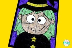 Halloween Witch Art Project - Craft Play Learn