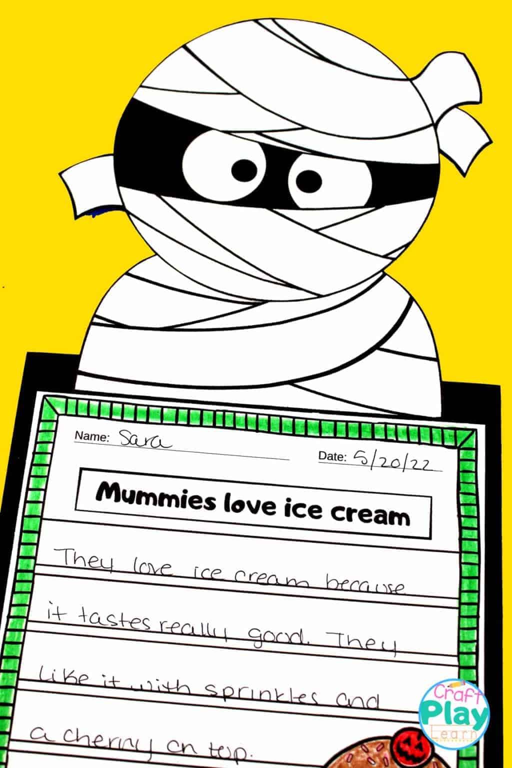 Mummy Craft Activity And Writing Project - Craft Play Learn