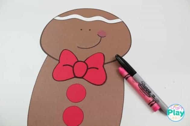 Gingerbread Craft: Gingerbread Man With Accordion Legs Craft Play Learn