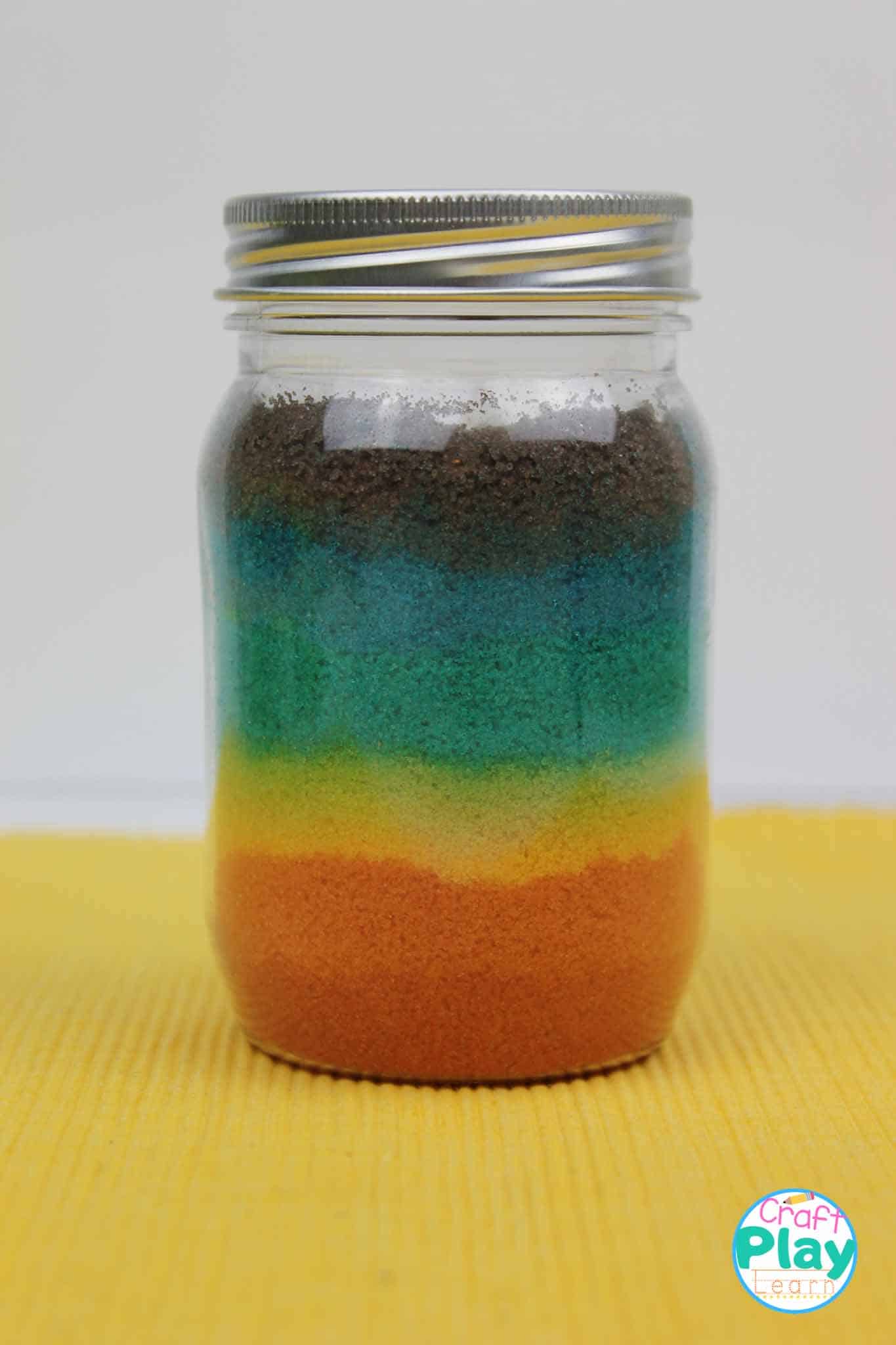 Rainbow in a Jar Art Project - Craft Play Learn