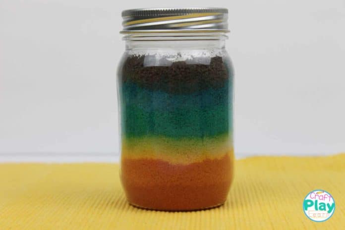Rainbow in a Jar Art Project - Craft Play Learn