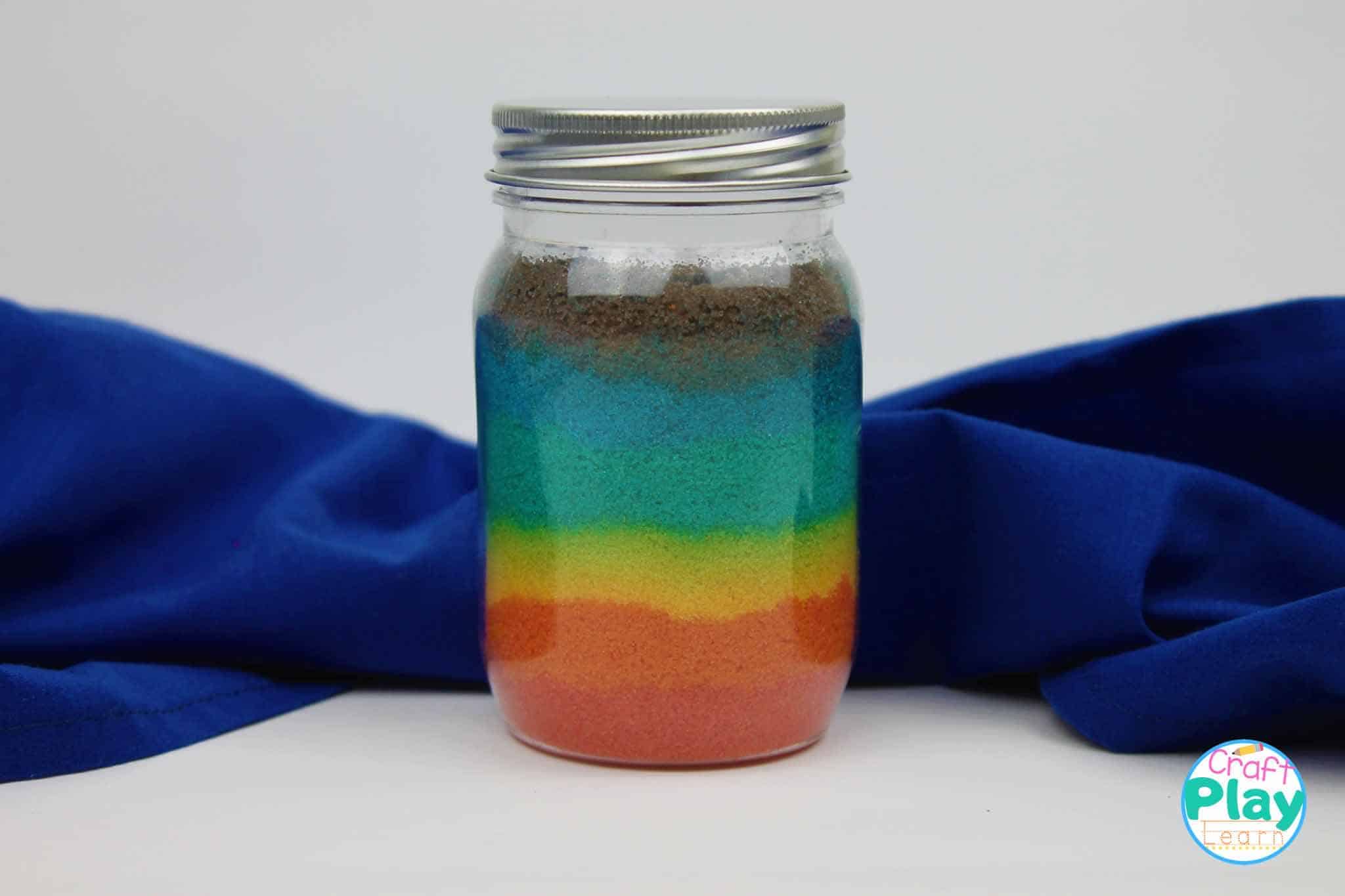 Rainbow in a Jar Art Project - Craft Play Learn