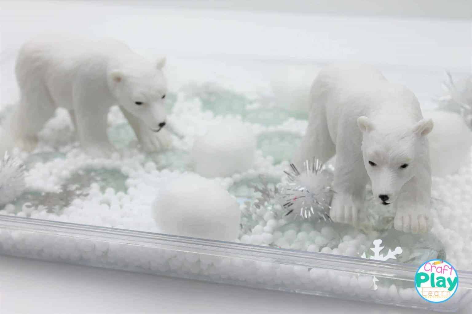 Polar Bear Sensory Bin for Kids - Craft Play Learn