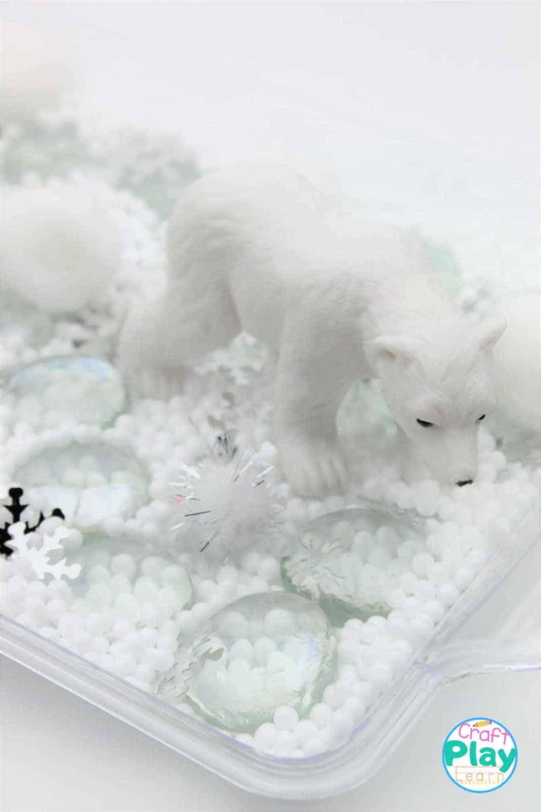 Polar Bear Sensory Bin for Kids - Craft Play Learn