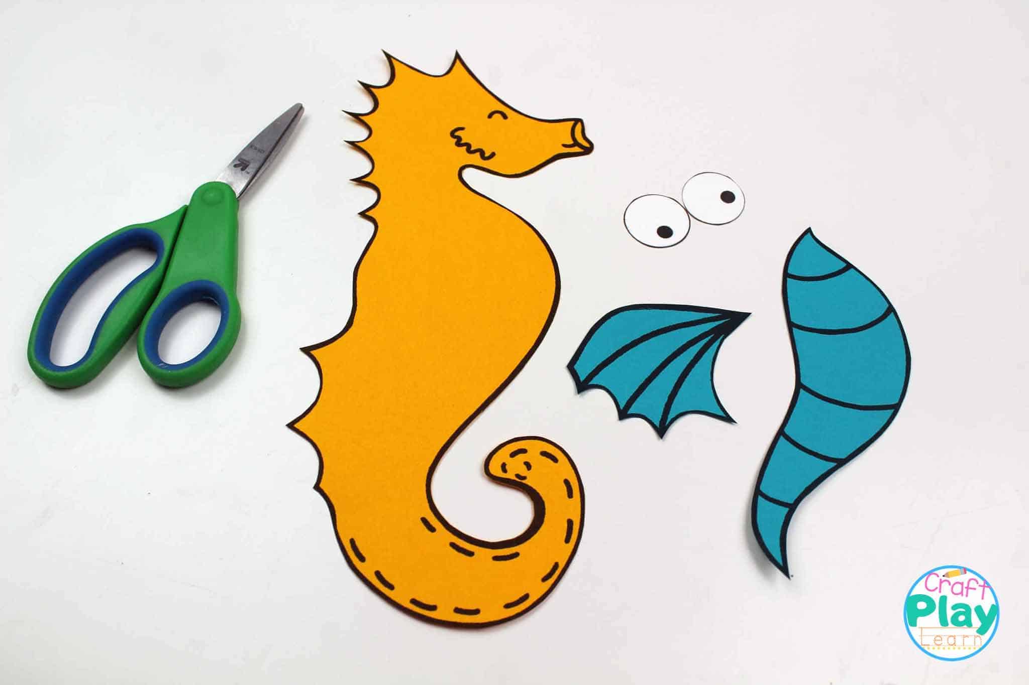 Colorful Seahorse Craft For Preschool Kids - Craft Play Learn By The ...
