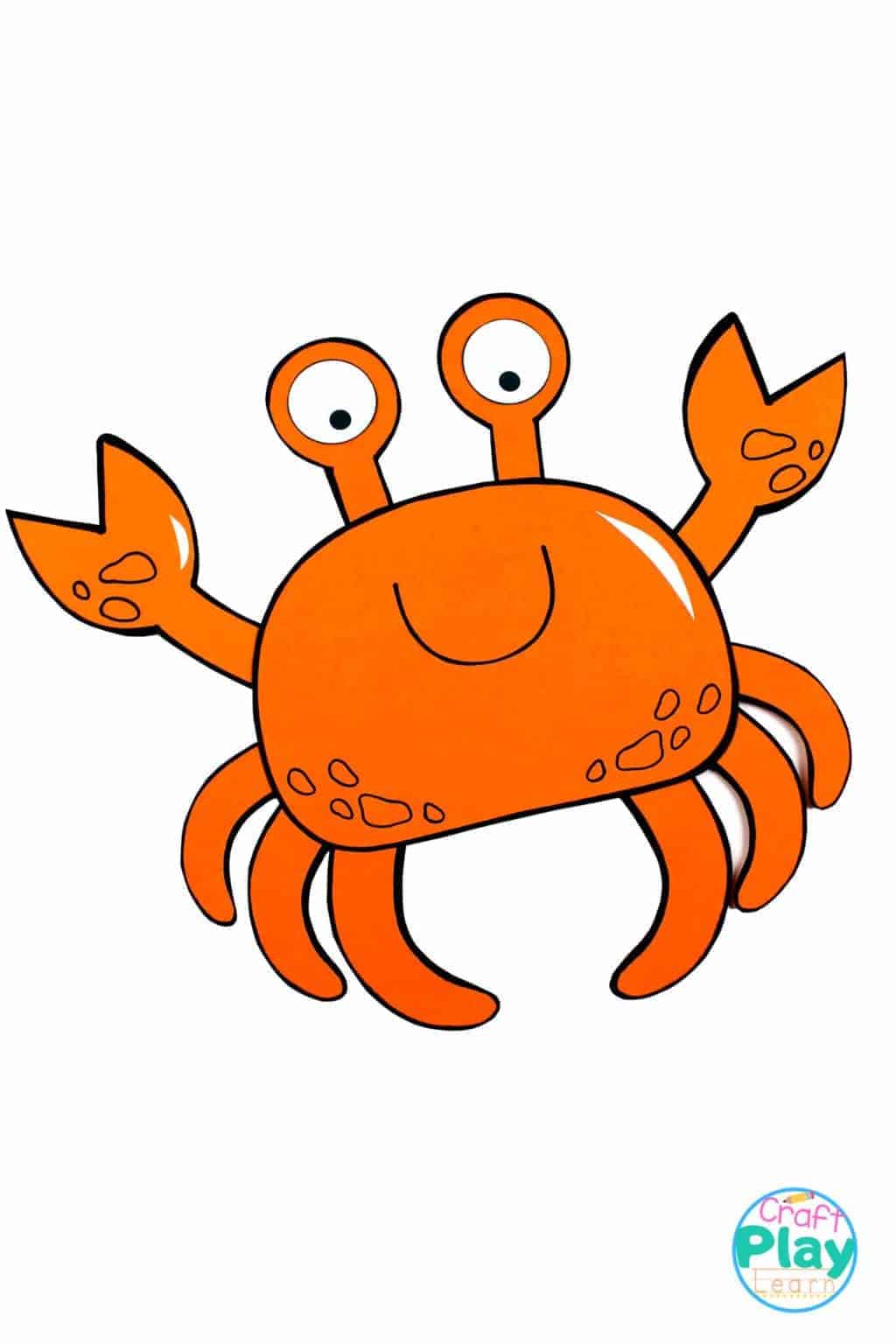 Fun Crab Craft For Kids & Preschoolers - Craft Play Learn