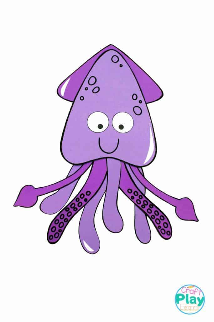 Giant Squid Art Project For Kids Craft - Craft Play Learn