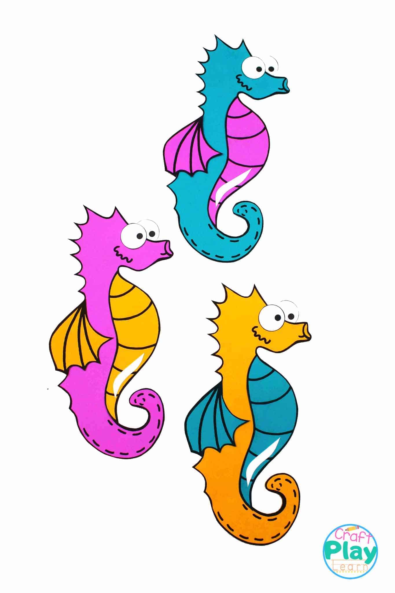 Colorful Seahorse Craft For Preschool Kids - Craft Play Learn By The ...