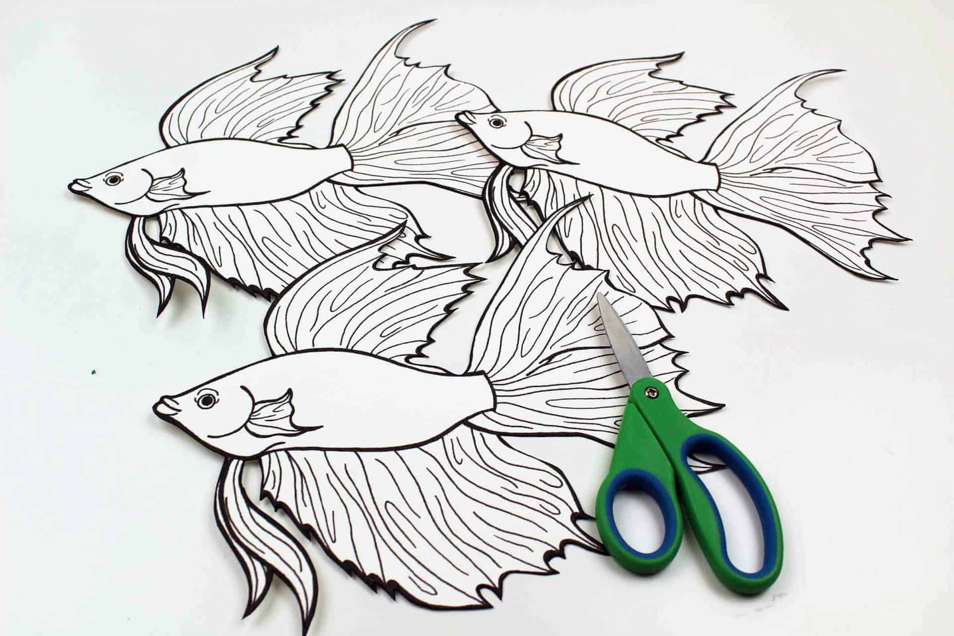 Betta Fish Art Project - Watercolor Fish Painting - Craft Play Learn
