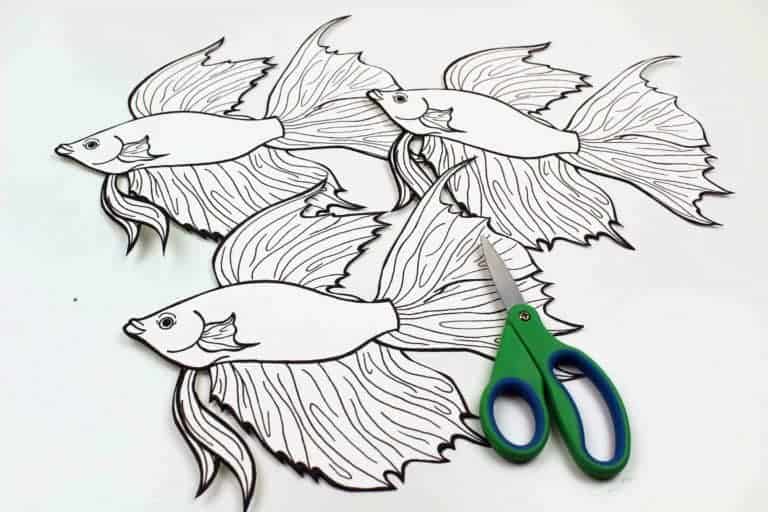 Betta Fish Art Project - Watercolor Fish Painting - Craft Play Learn