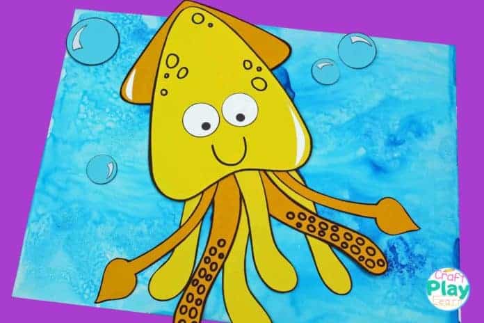 Giant Squid Art Project For Kids Craft - Craft Play Learn