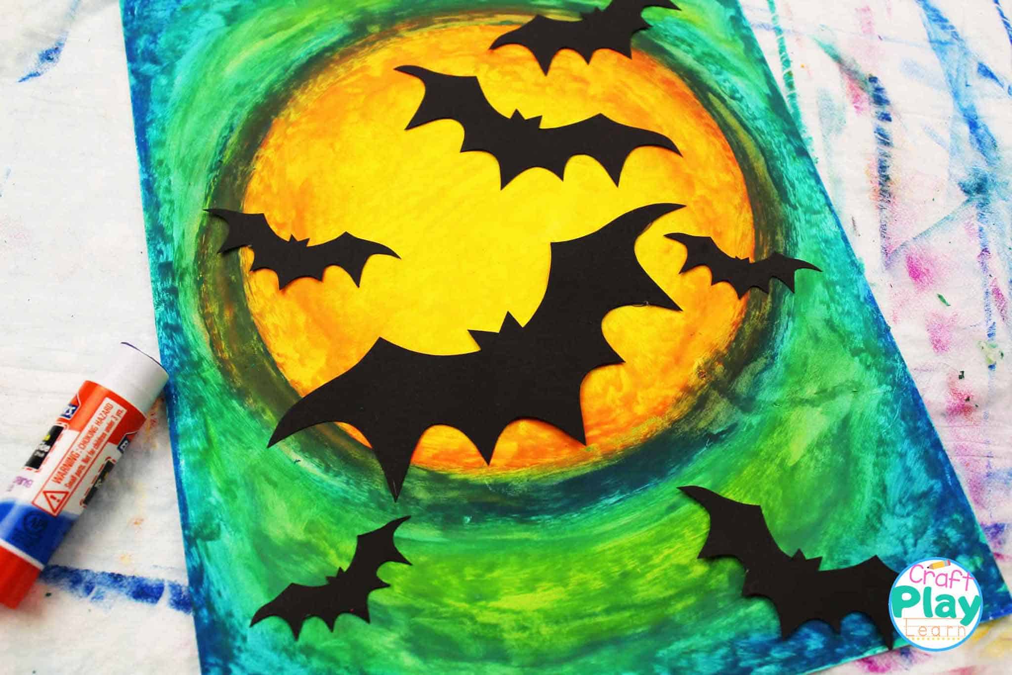 Halloween Bat Art Project For Kids - Craft Play Learn