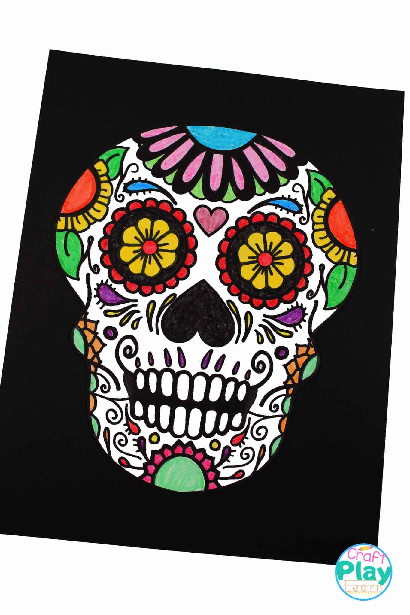 Easy Sugar Skull Template