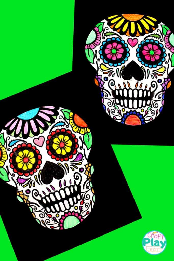 Day Of The Dead Sugar Skull Paper Craft - Craft Play Learn