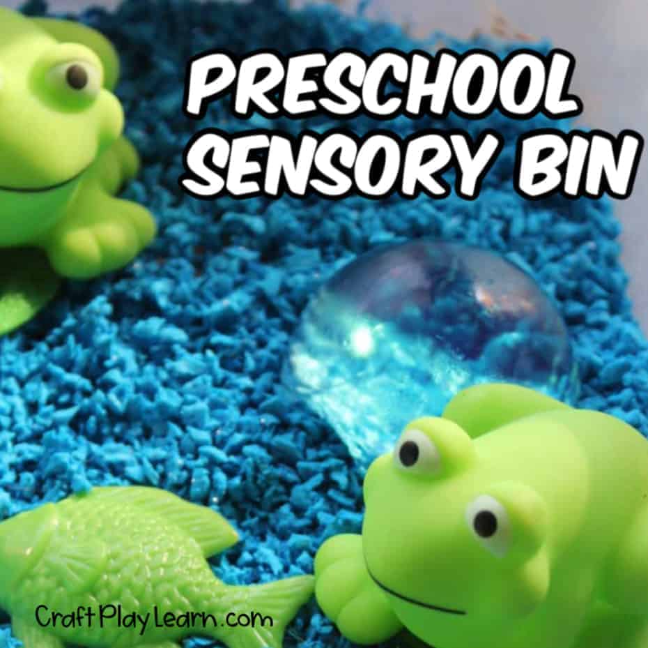 Fun Frog Sensory Bin For Toddlers - Craft Play Learn