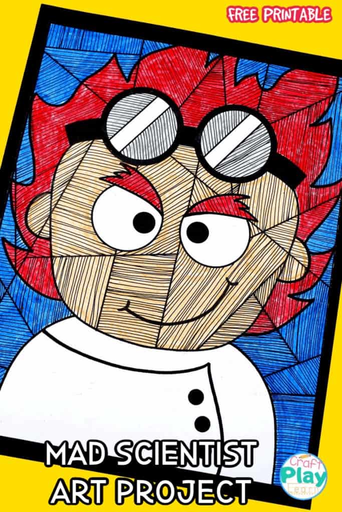 Mad Scientist Line Study: Art Project for Kids - Craft Play Learn