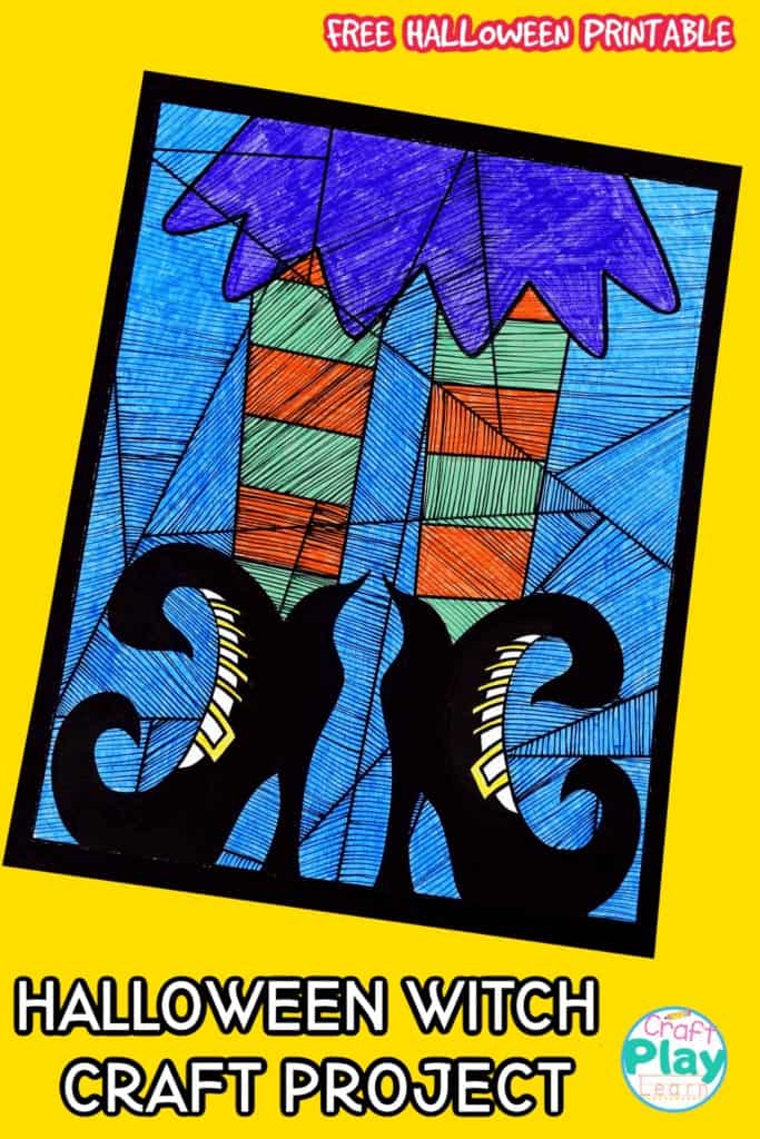 Witch Line Study Halloween Activity for Kids - Craft Play Learn