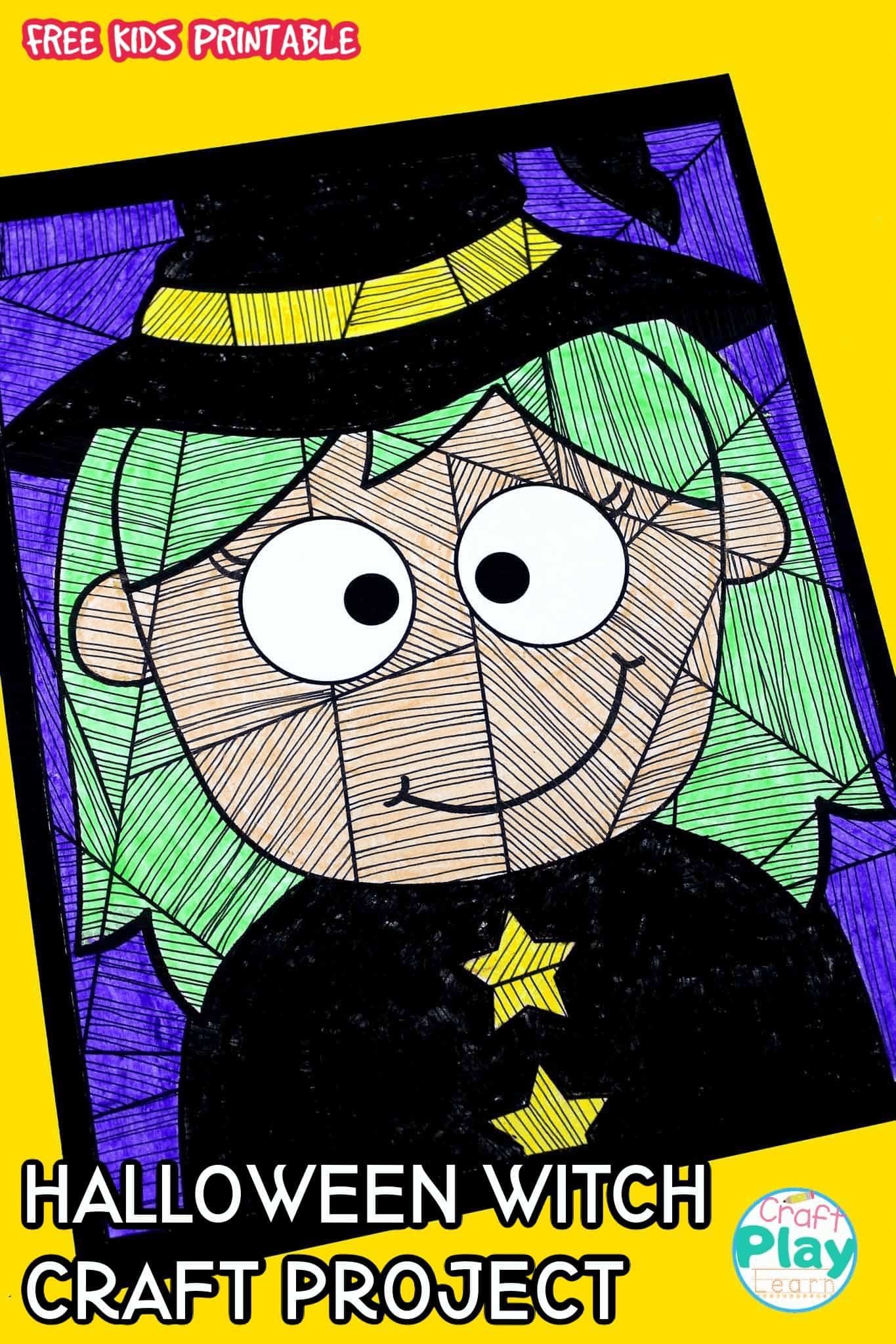 Halloween Witch Art Project - Craft Play Learn