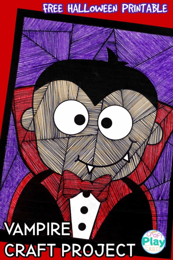 Dracula Art Project for Kids: Line Study - Craft Play Learn