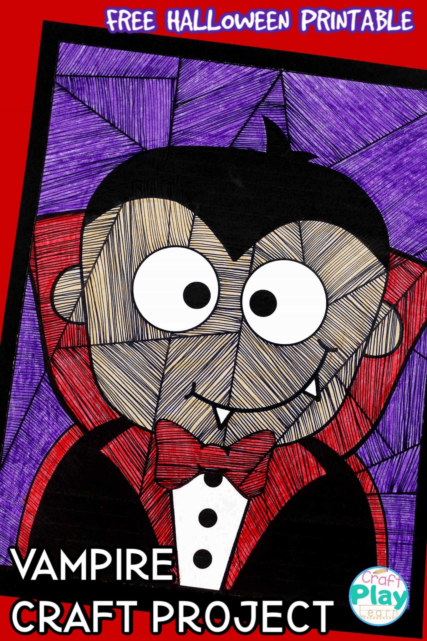 Dracula Art Project for Kids: Line Study - Craft Play Learn