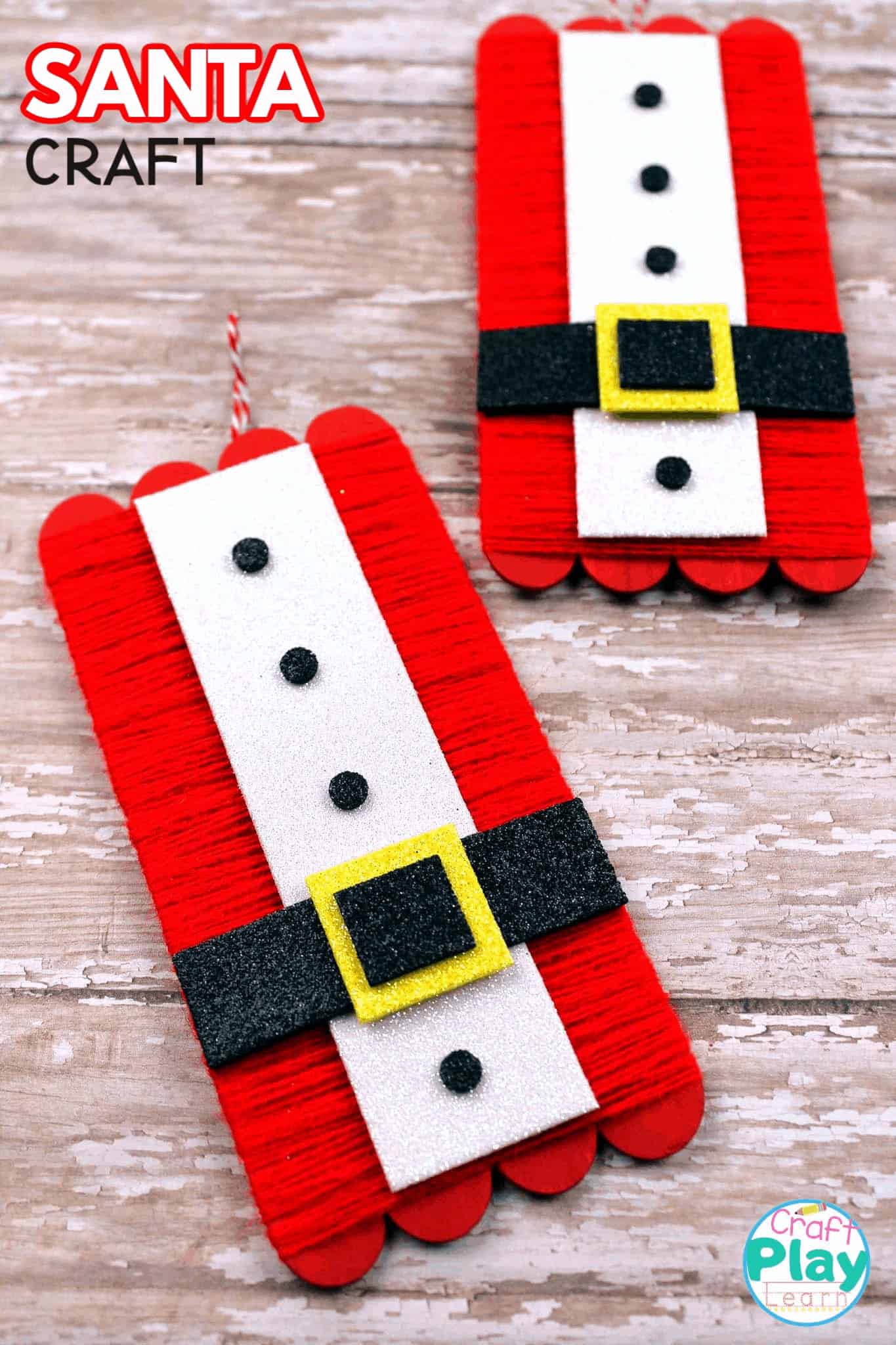 Popsicle Stick Santa Craft For Kids - Craft Play Learn