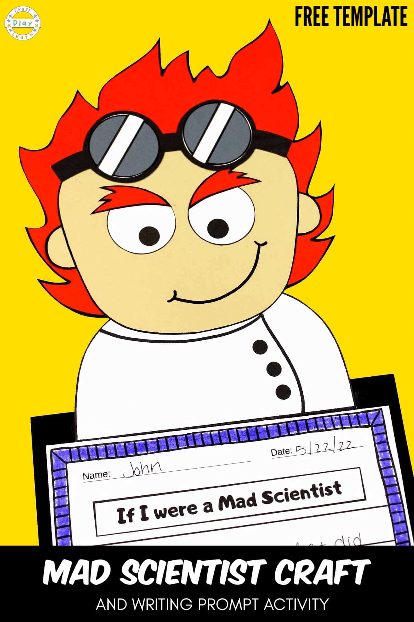 Super Fun Mad Scientist Craft With Writing Prompts - Craft Play Learn