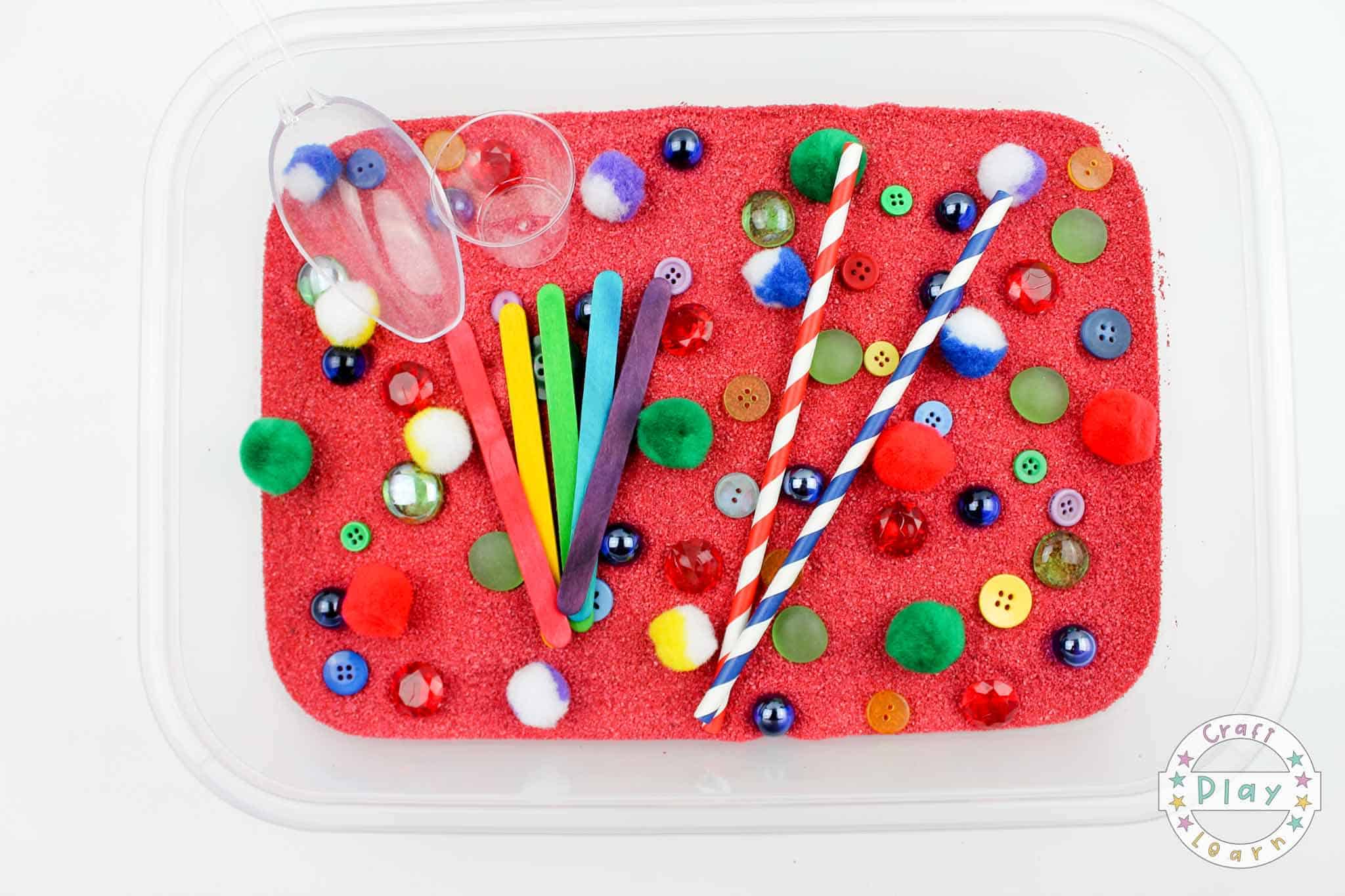 Rainbow Sensory Bin For Learning Colors - Craft Play Learn By The ...