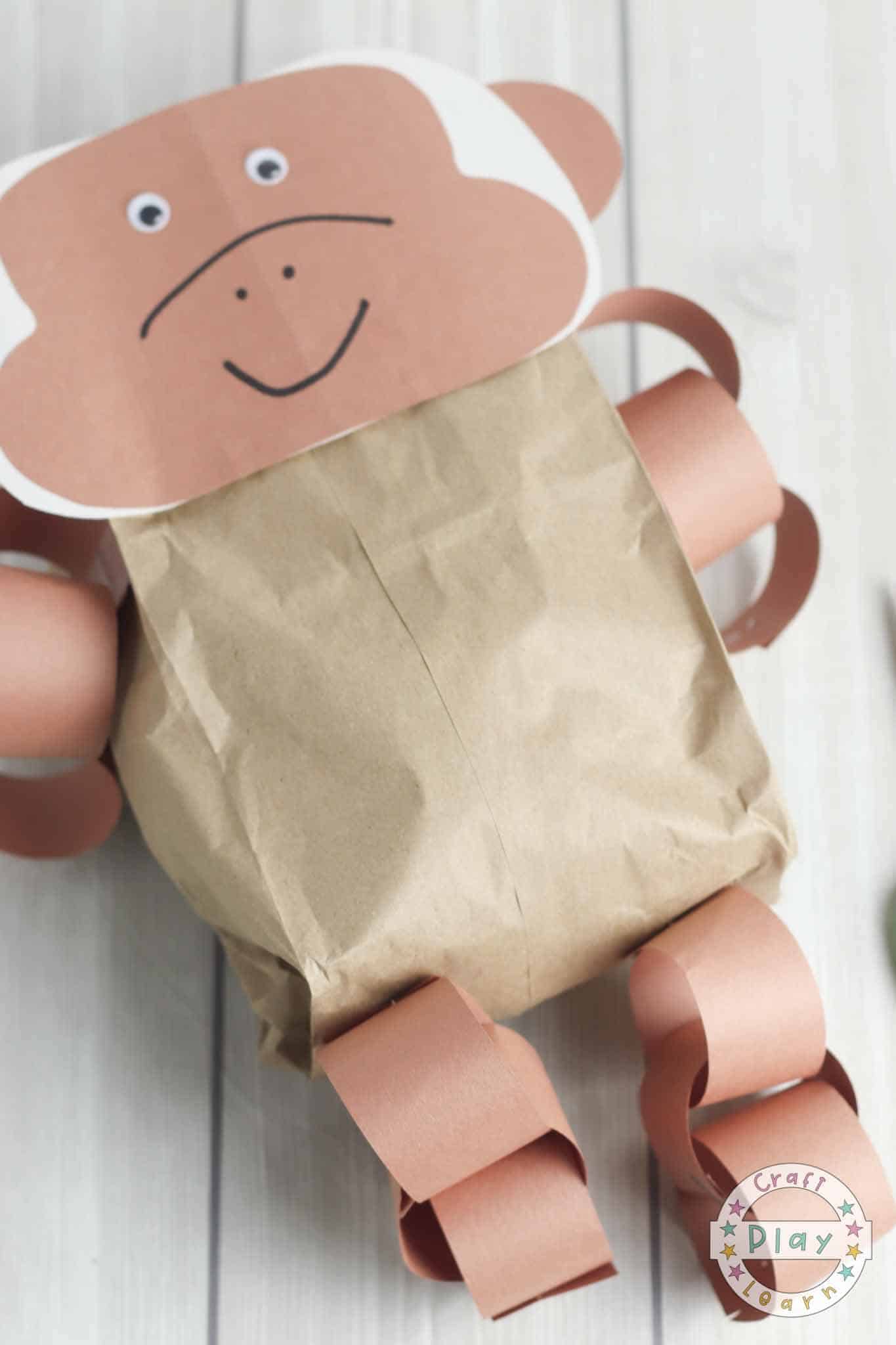 DIY Paper Monkey Craft For Kids - Craft Play Learn