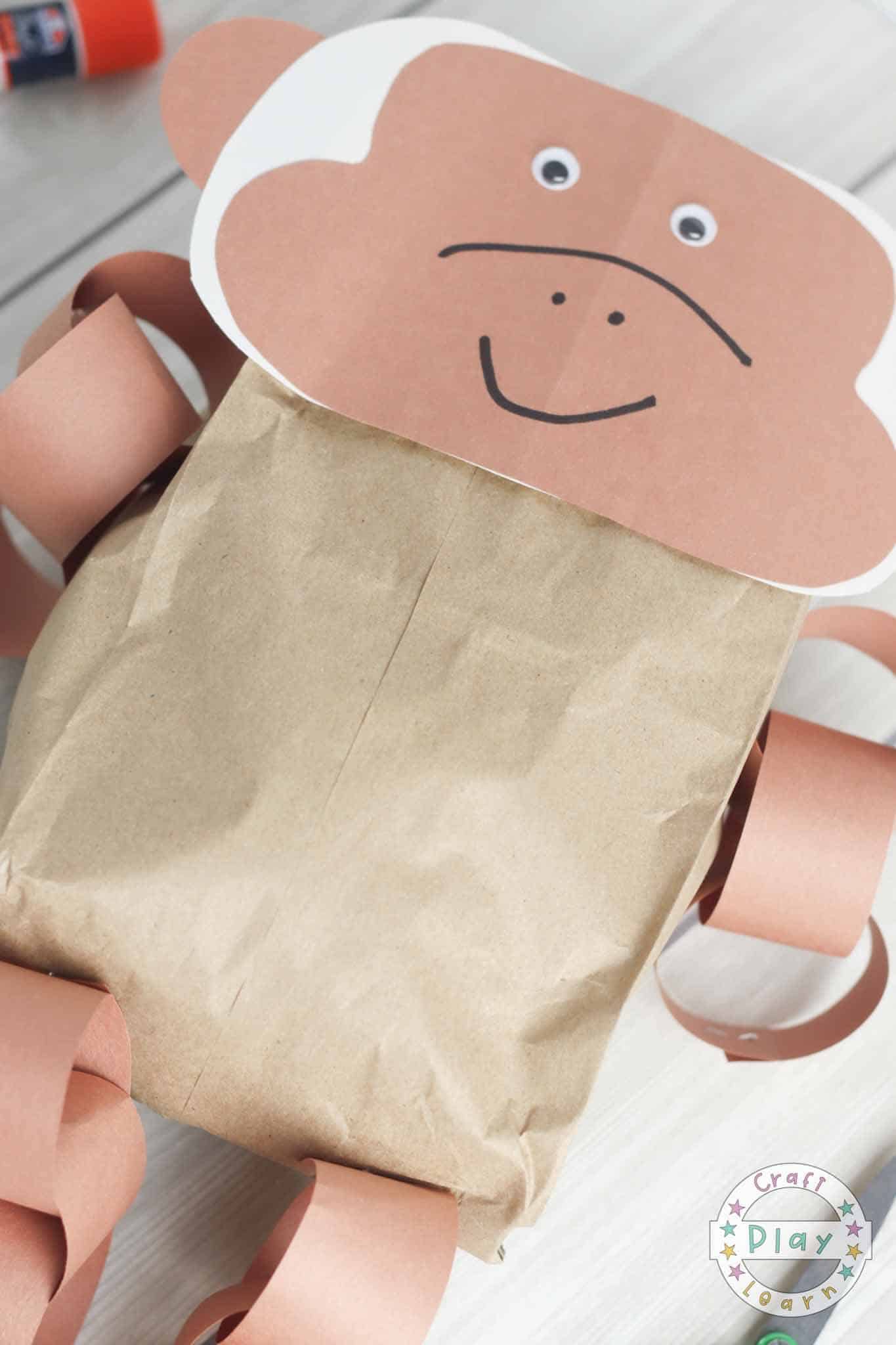 DIY Paper Monkey Craft For Kids - Craft Play Learn