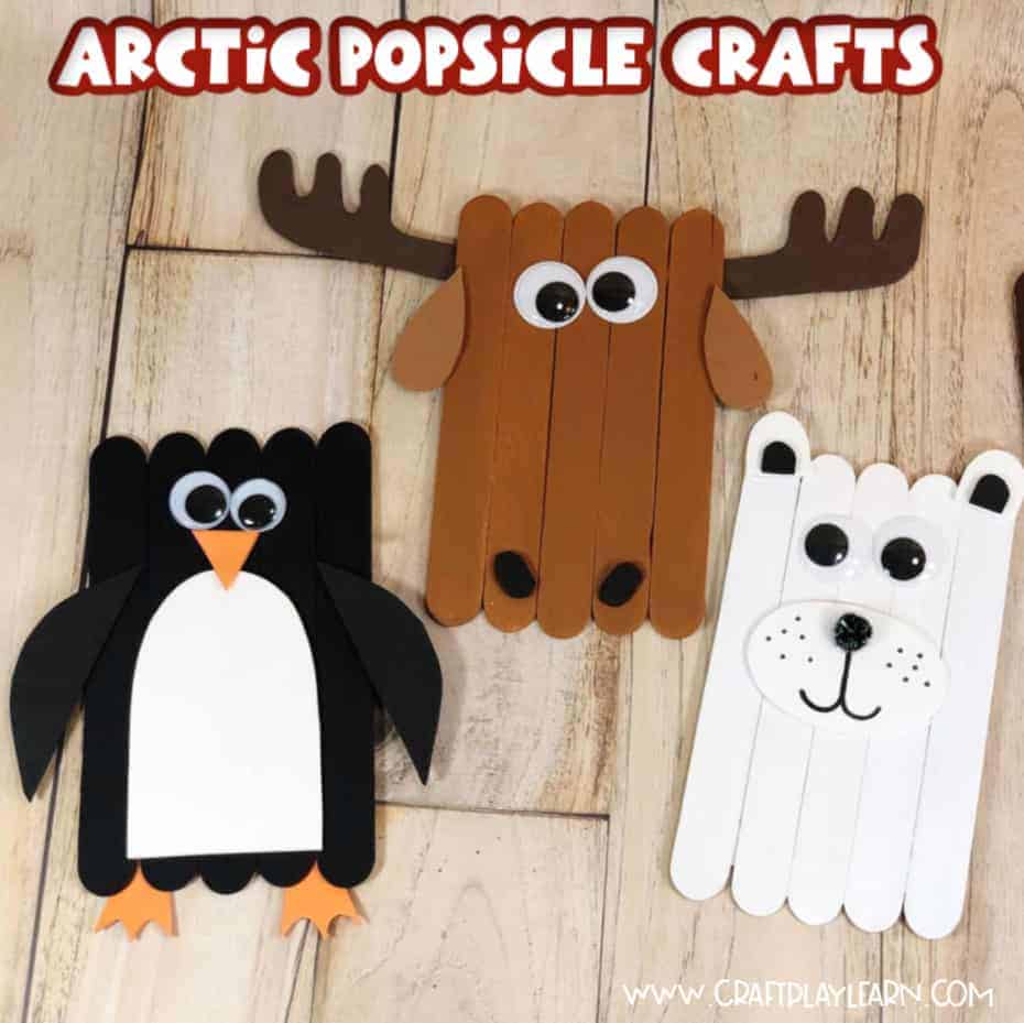 Arctic Animals Penguin, Polar Bear, Walrus And Moose Craft - Craft Play ...
