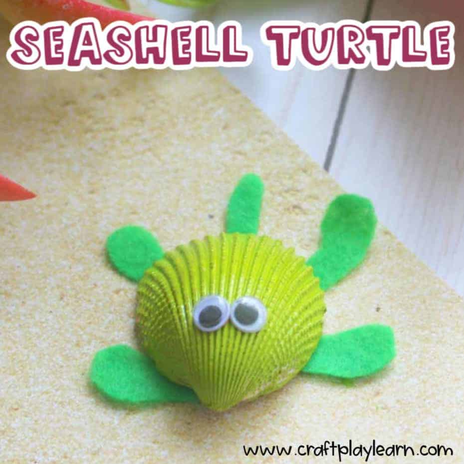 DIY Seashell Turtle Craft Ideas For Kids - Craft Play Learn