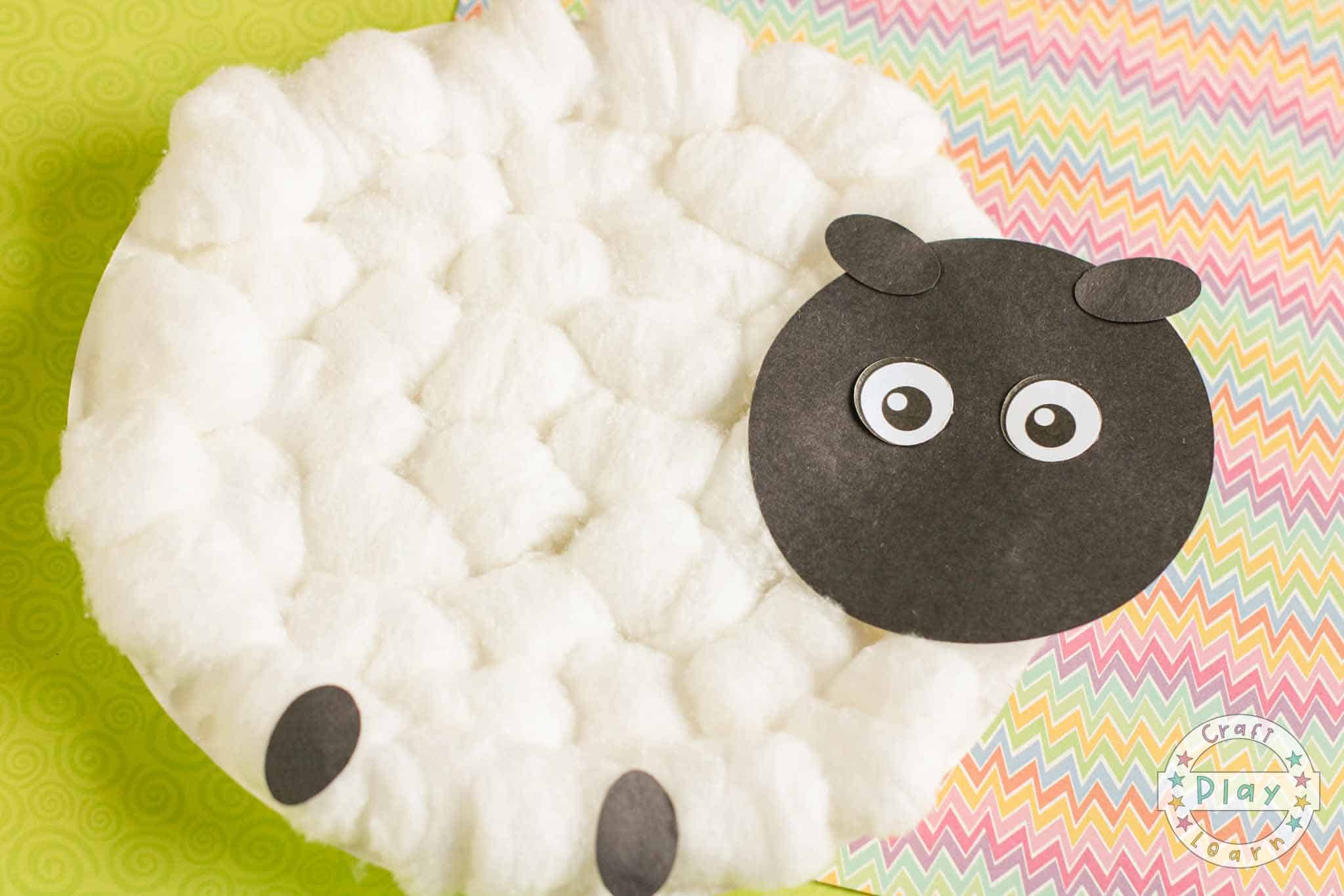 Cotton Ball Sheep Craft For Kids - Craft Play Learn