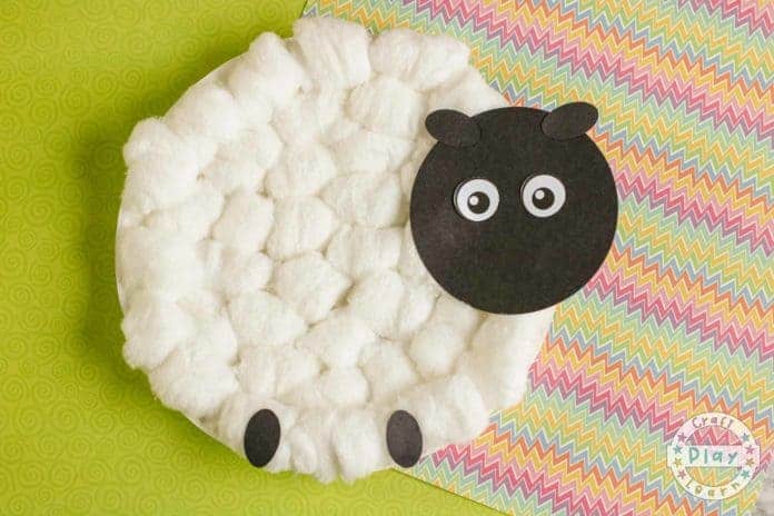 Cotton Ball Sheep Craft For Kids - Craft Play Learn