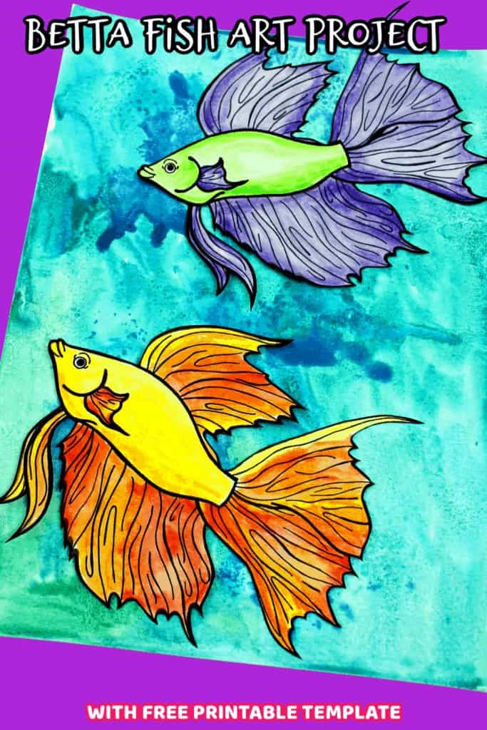Betta Fish Art Project - Watercolor Fish Painting - Craft Play Learn