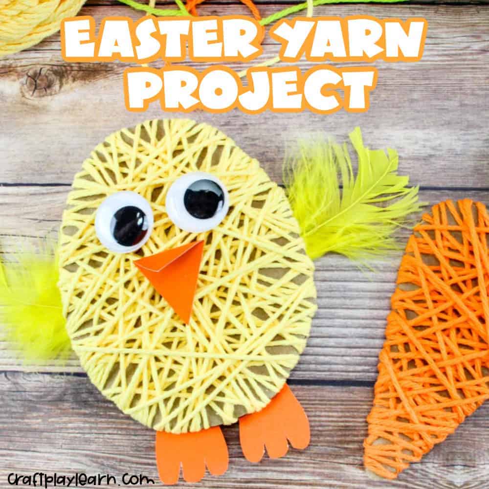 Simple Easter Crafts Using Yarn - Craft Play Learn