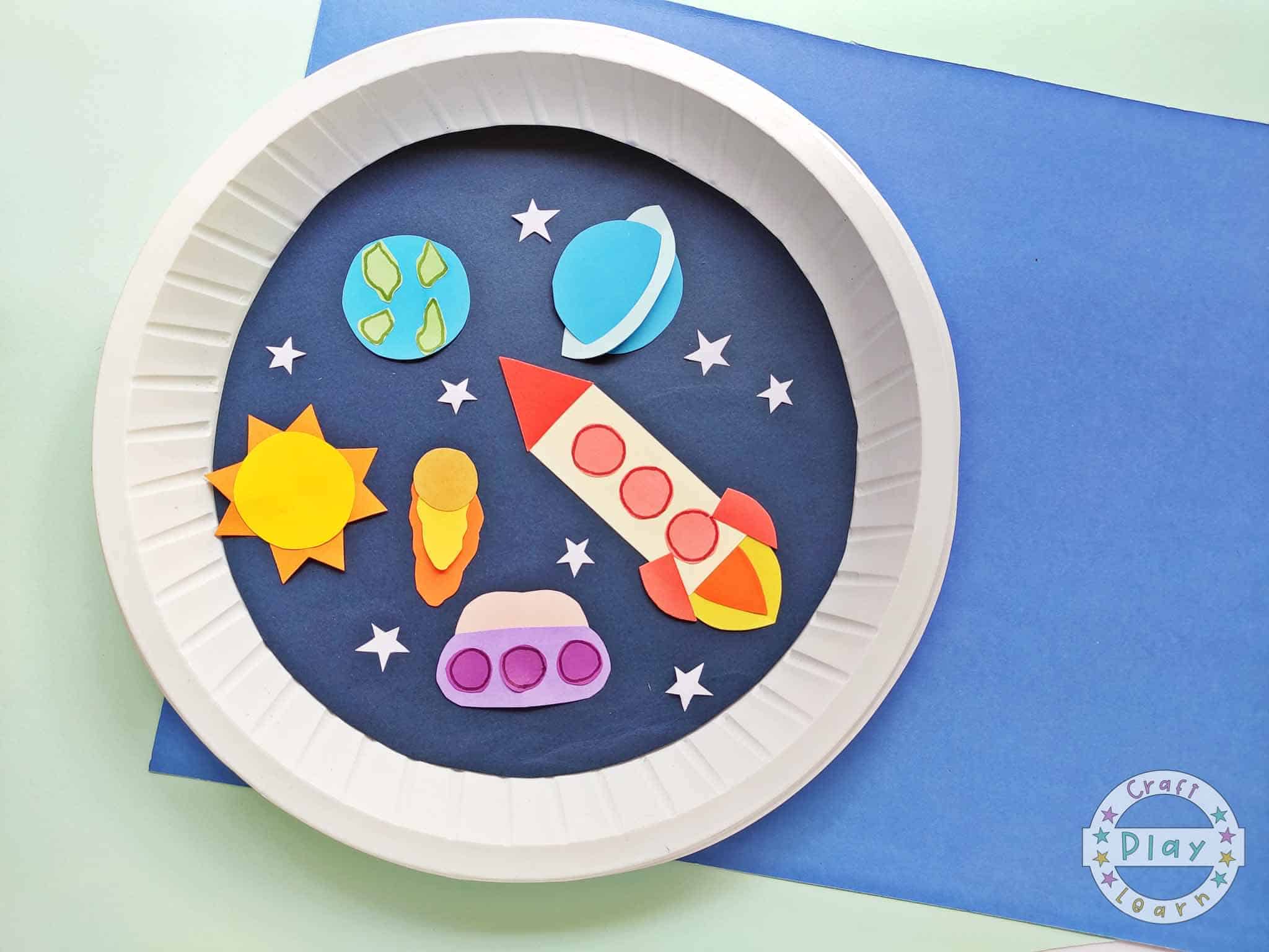 Paper Plate Space Craft For Kids - Craft Play Learn