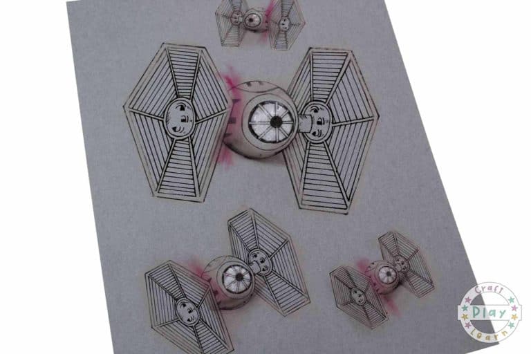 Star Wars Tie Fighter Drawing Art Project - Craft Play Learn