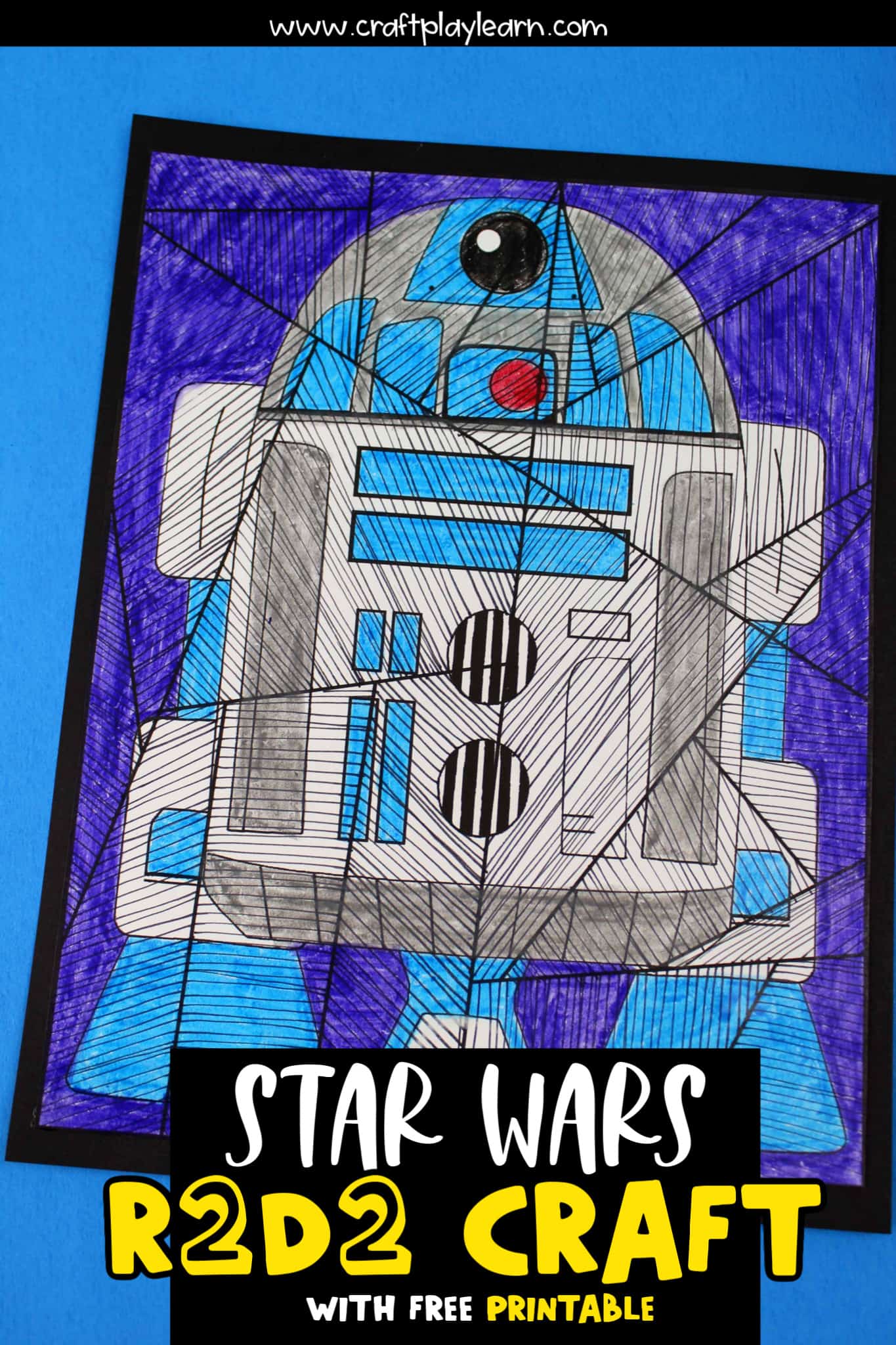R2D2 Star Wars Character Art Project - Craft Play Learn