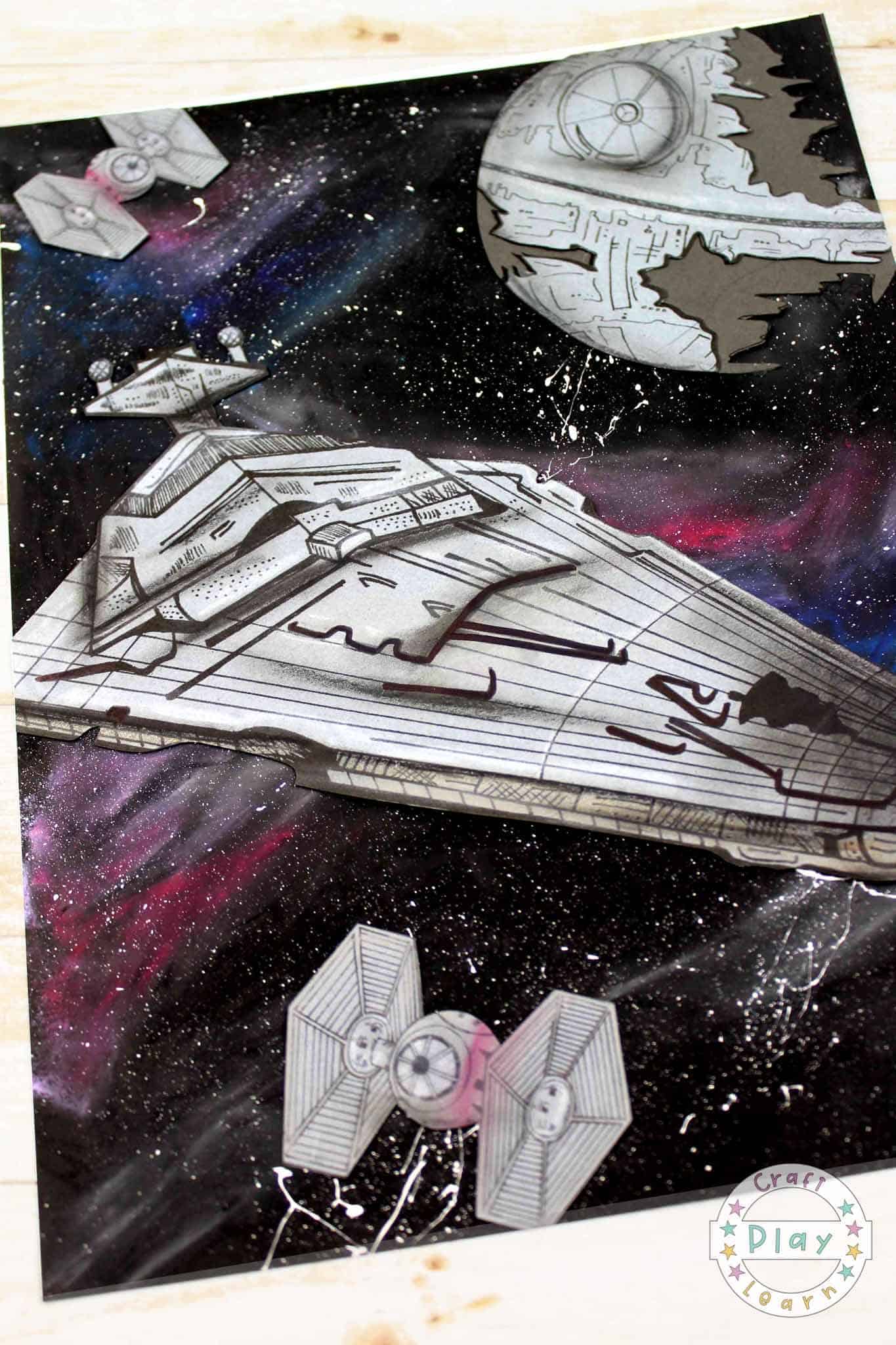 Star Wars Star Destroyer Art Project - Craft Play Learn