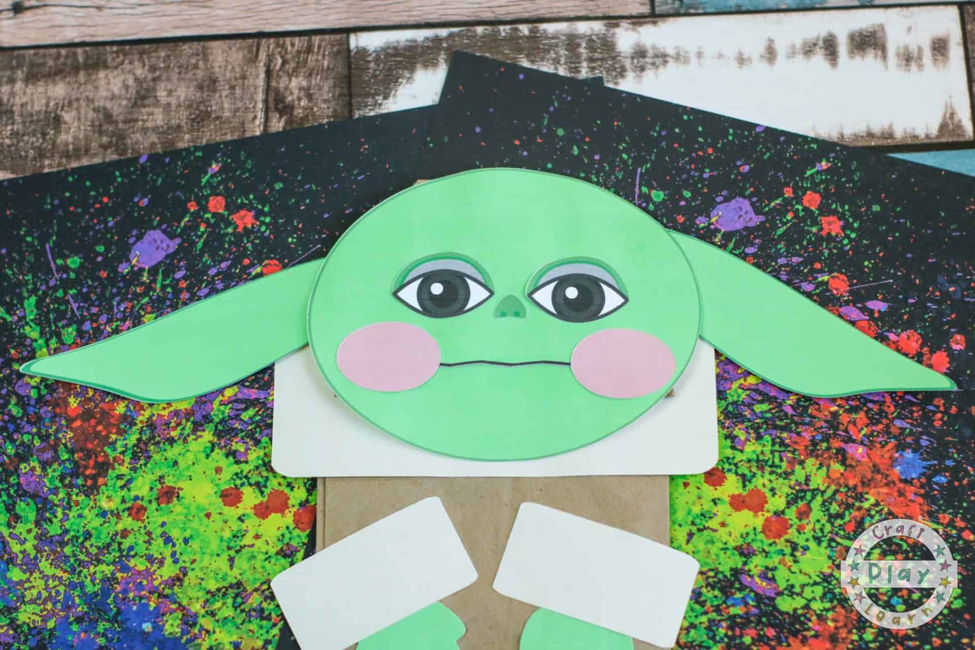 Baby Yoda Puppet: Baby Yoda Paper Craft - Craft Play Learn