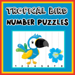 Tropical Bird Printable Number Puzzles For Kids - Craft Play Learn