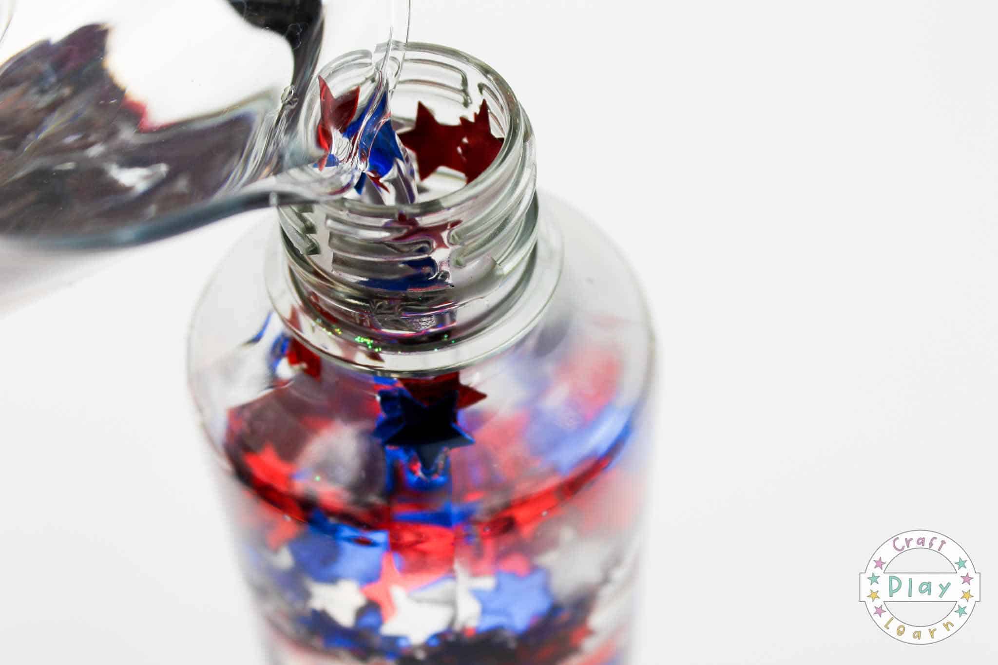Memorial Day Sensory Bottle For Kids - Craft Play Learn