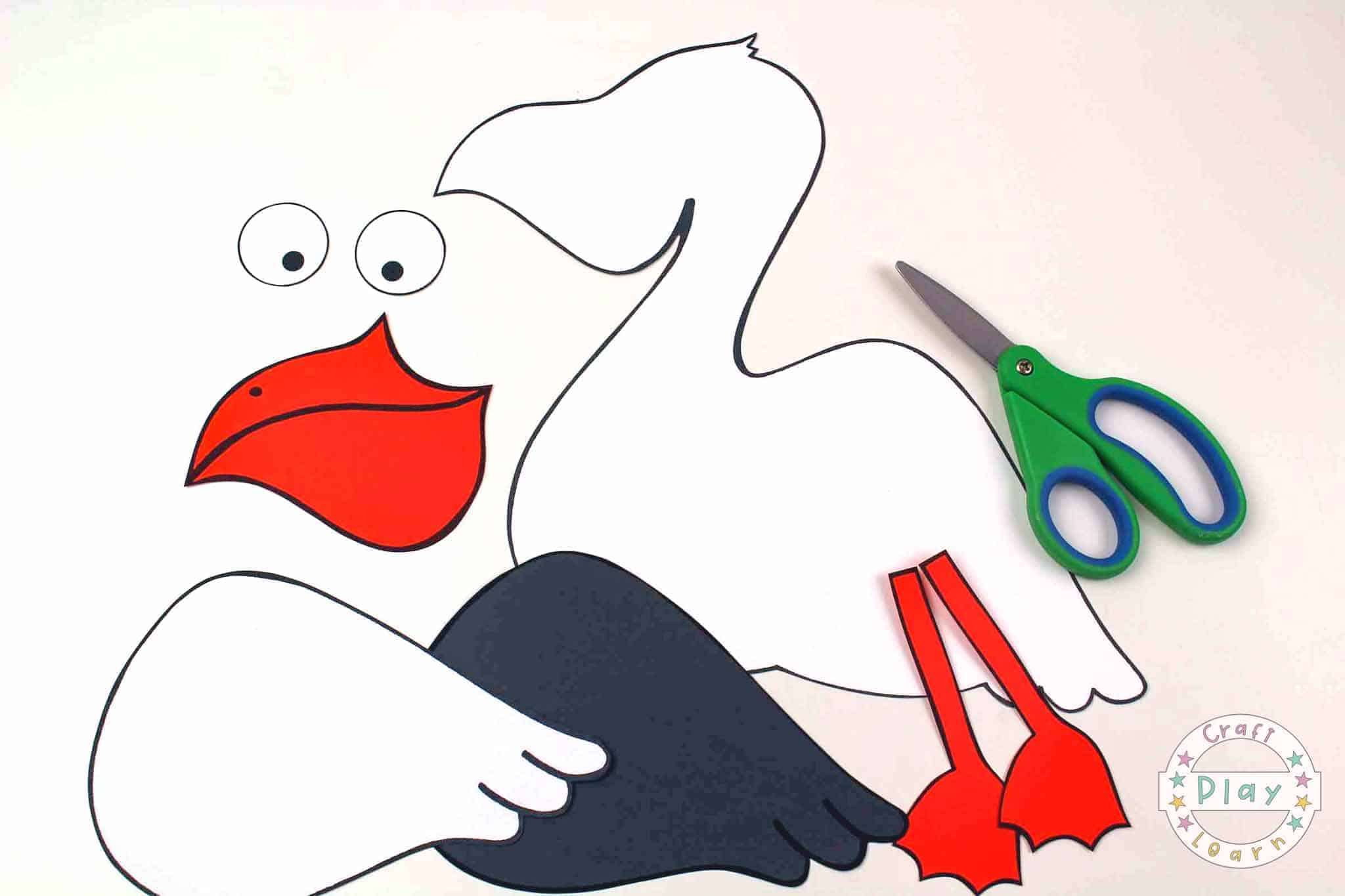DIY Pelican Paper Craft Project - Craft Play Learn