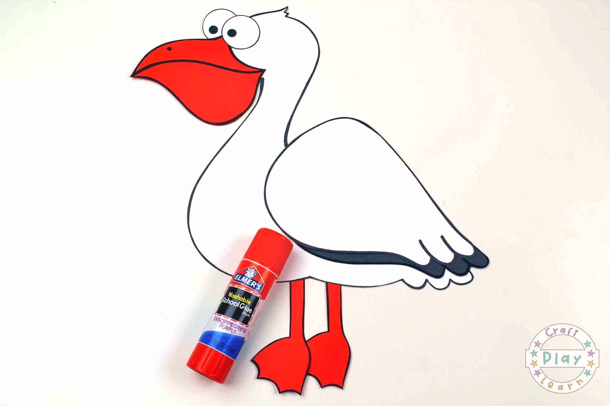 DIY Pelican Paper Craft Project - Craft Play Learn