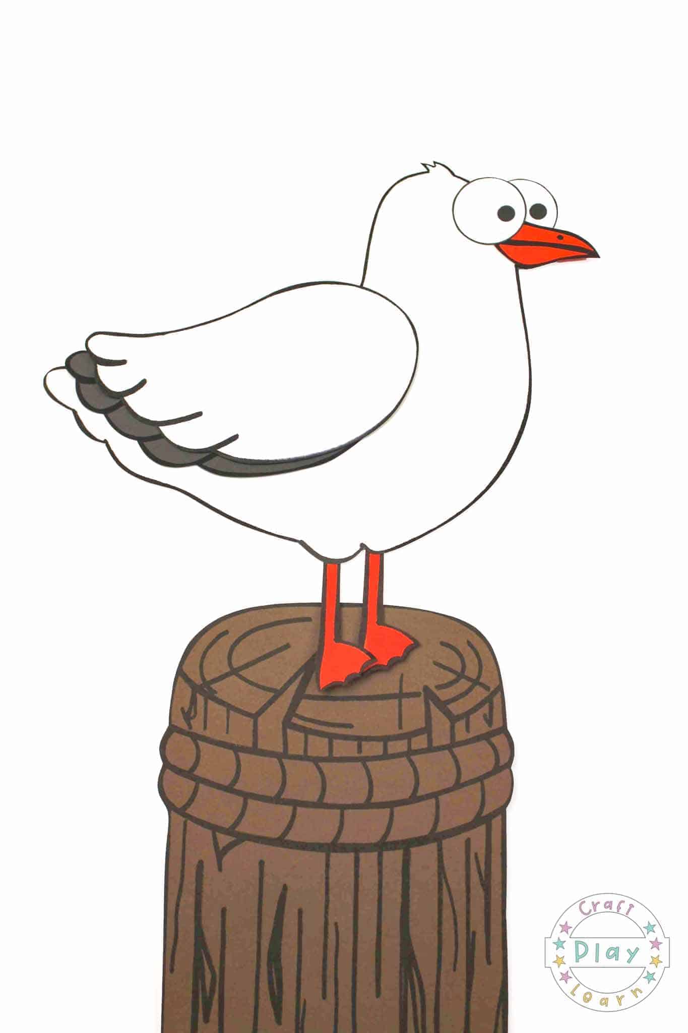 Kids Seagull Art And Craft Project - Craft Play Learn