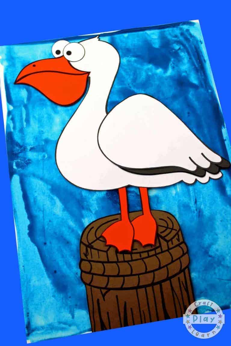 DIY Pelican Paper Craft Project - Craft Play Learn